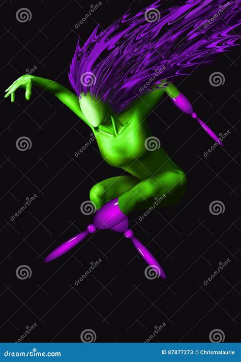 Acrobatic Jump Of An Athlete Wearing Limb Prostheses Stock Image