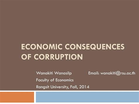 Ppt Economic Consequences Of Corruption Powerpoint Presentation Free