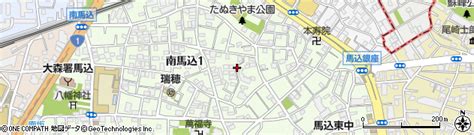 東京都大田区南馬込1丁目の地図 住所一覧検索｜地図マピオン