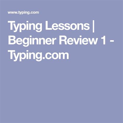 Typing Lessons Beginner Review 1 Typing Lessons