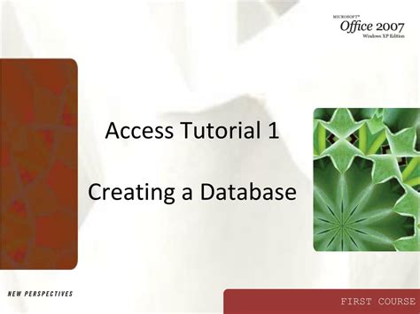 PPT Access Tutorial Creating A Database PowerPoint Presentation Free Download ID