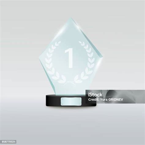 원형 유리 트로피 수상입니다 벡터 일러스트 레이 션 회색 배경에 고립 개념에 대한 스톡 벡터 아트 및 기타 이미지 개념 개체 그룹 결정체 Istock