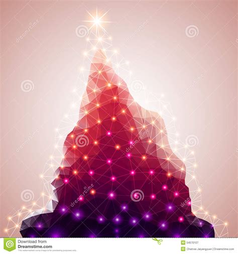 Abstract Polygonchristmas Treevector Illustration Stock Vector
