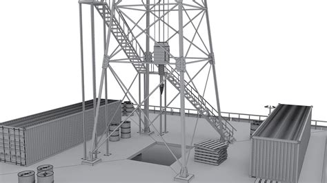 3d Drilling Rig Platform Turbosquid 2206684