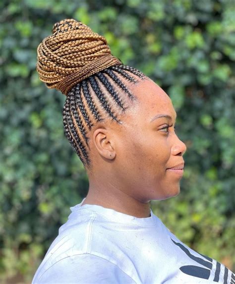 30 Statement Braided Bun Hairstyles For Black Hair Pencil Hairstyles