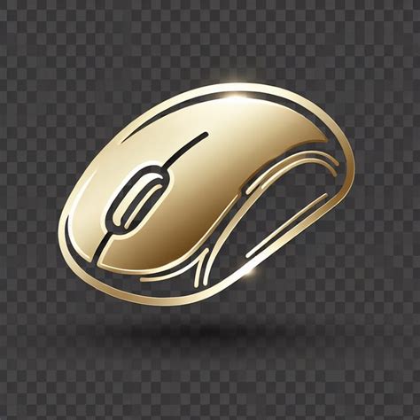 Golden Computer Mouse Icon Minimalist Design AI Art Generator Easy Peasy AI