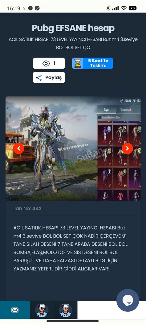 PUBG EFSANE HESAP Satın Al ve Fiyatları