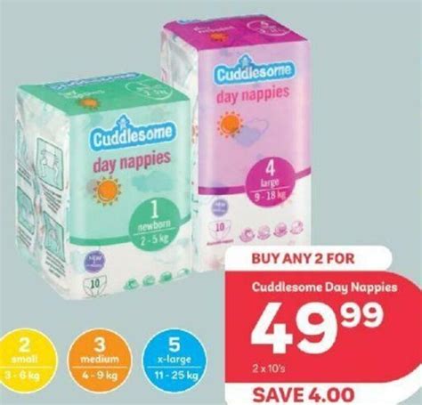 Cuddlesome Day Nappies 2x10s Offer At Pep