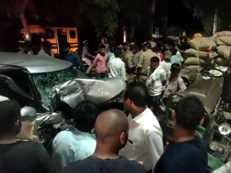 Tractor And Car Collided Tractor Driver Absconded From The Spot