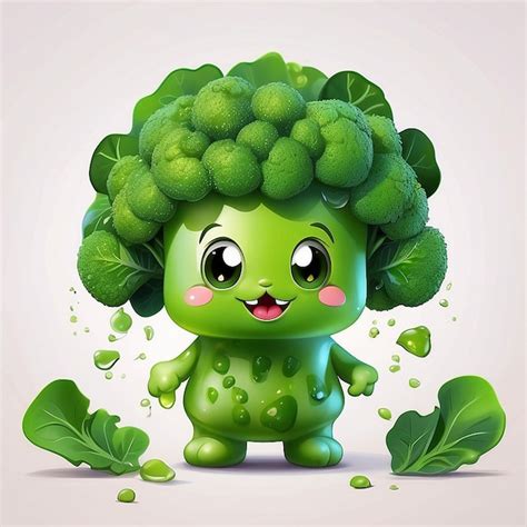 Premium Photo 3d Cute Broccoli Character