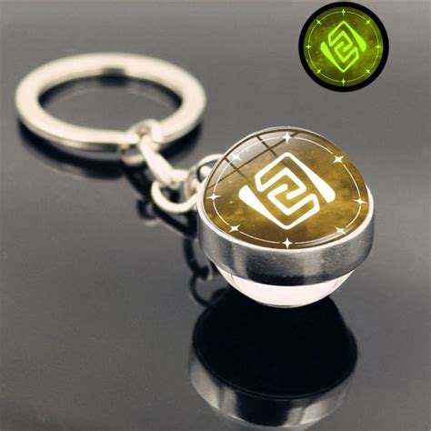 【2023 New】 Luminous Vision Key Chain Genshin Impact Game Pyro Hydro
