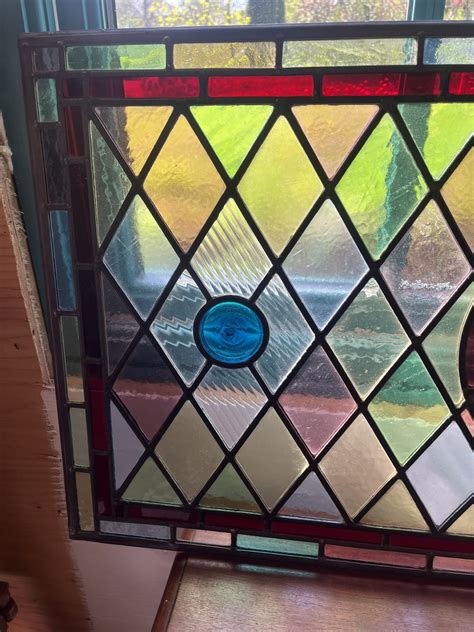 Antique Stained Glass Panel The Retro Business