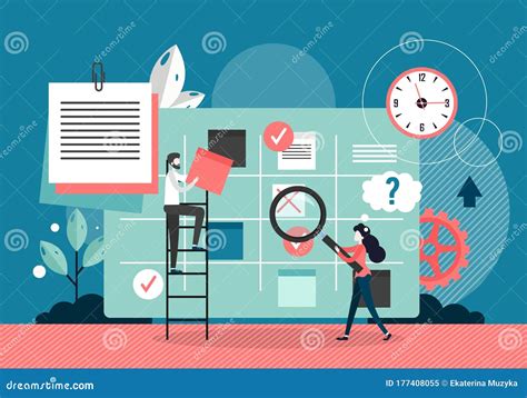Kanban Board Vector Flat Style Design Illustration Stock Vector Illustration Of People Human