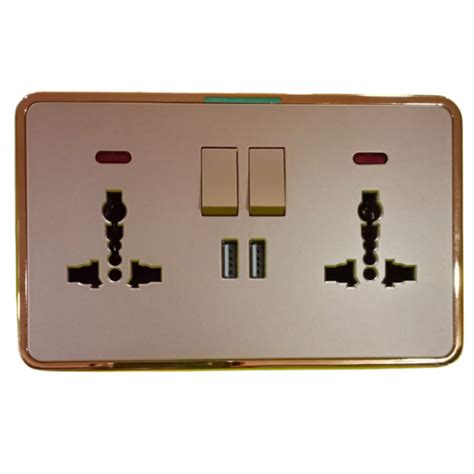 Luxury Gold Switches Sockets Screwless Gold Switch Sockets