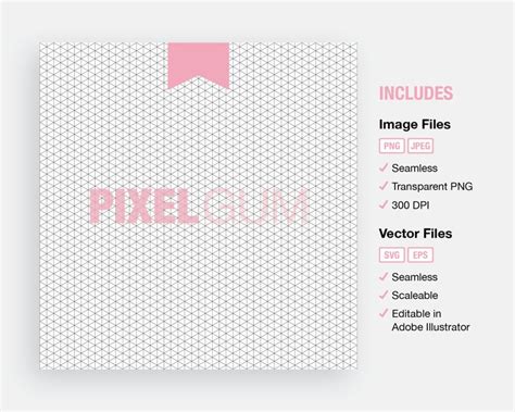 Isometric Grid Pattern Digital File Geometric Grid Svg Printable