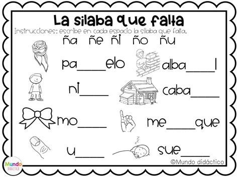 Cuaderno Lectoescritura Completar SÍlabaspágina17 Imagenes Educativas