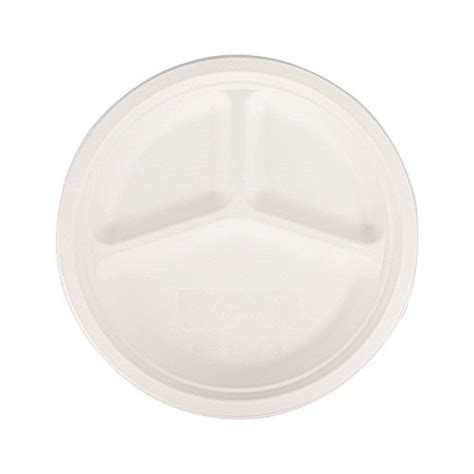 White Disposable Biodegradable Eco Friendly Leak Proof Paper Plates