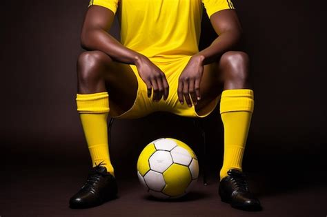 Premium Photo Football Player With Yellow Shoes