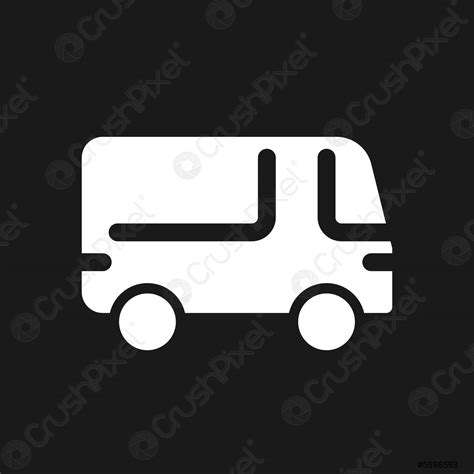 Bus Dark Mode Glyph Ui Icon Stock Vector 5696593 Crushpixel