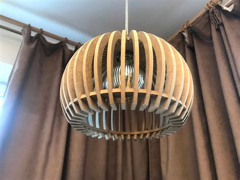 Parametric Plywood Lamp Digital File For Cutting Laser Or Cnc Pendant