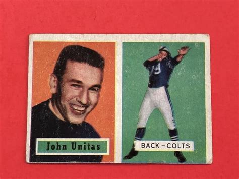 1957 Topps Johnny Unitas Rookie Card Colts Hof Er Live And Online