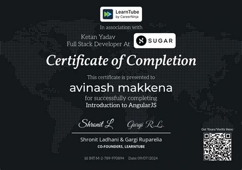 learntube certificate avinash makkena