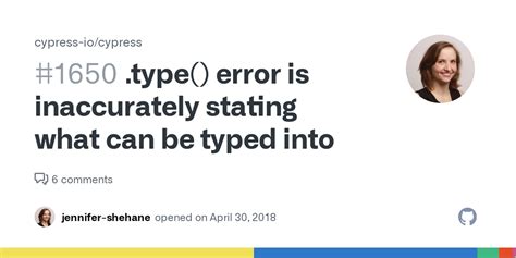 type error is inaccurately stating what can be typed into · issue 1650 · cypress io cypress