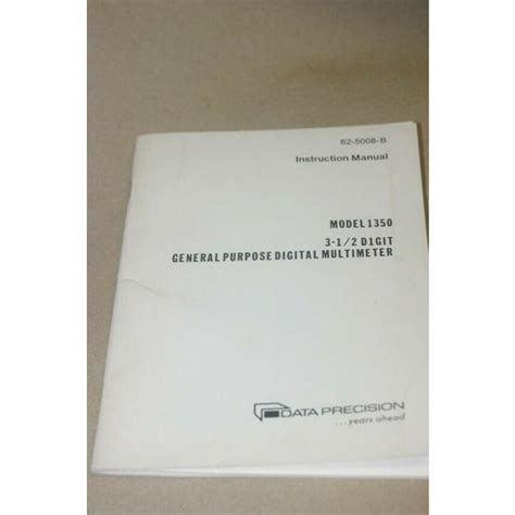 Data Precision 1350 3 5 Digit General Multimeter Instruction User Manual On Ebid Australia