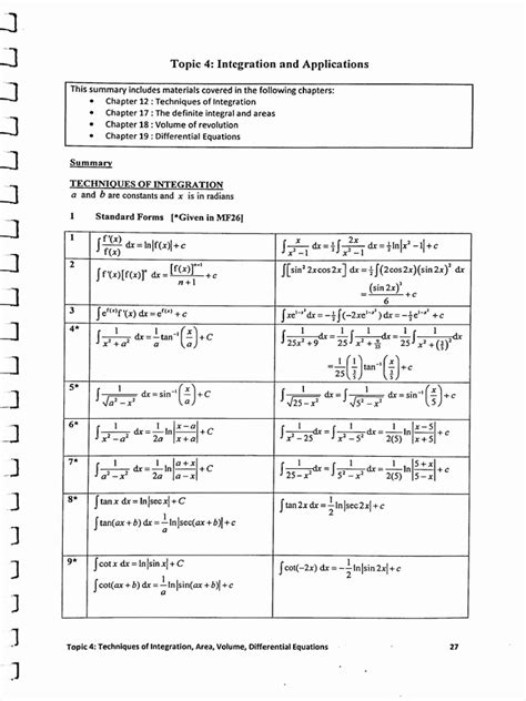 Vjc Integration Techniques Summary Pdf