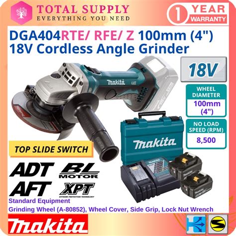 Dga Makita Mm V Cordless Angle Grinder Inch Dga Z