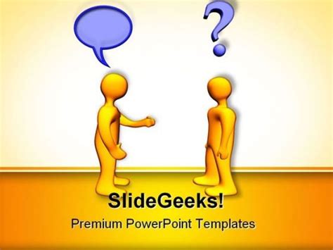 Man With Questions People PowerPoint Template 0910