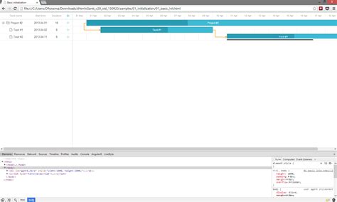 Baselines Gantt Dhtmlx