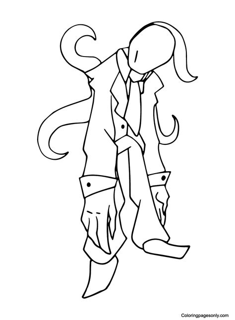 Slender Man Coloring Pages Printable For Free Download