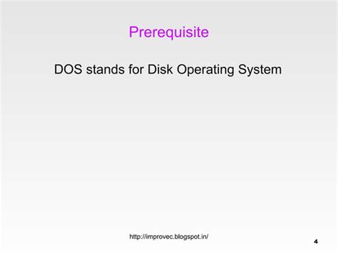 Dos Prompt Types Of Commands 27 T028 Ppt