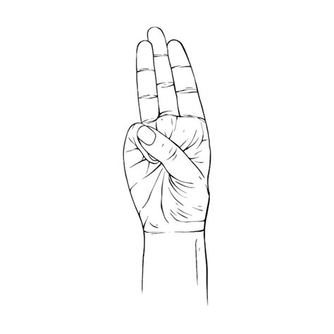 Premium Vector Hand Drawn Gesture Sketch Vector Illustration Line Art