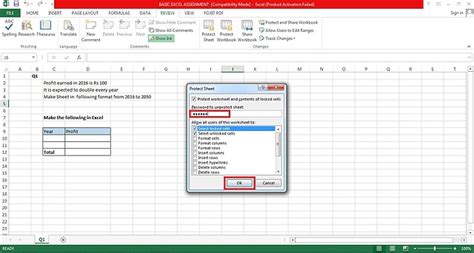 How To Put Password In Excel Sheet Password Protection In Excel