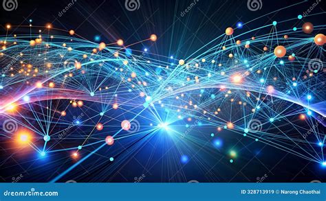 abstract data flow visualization interconnected lines representing