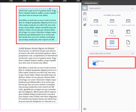 How To Create A Scrollable Area Webpublication Interactive Content