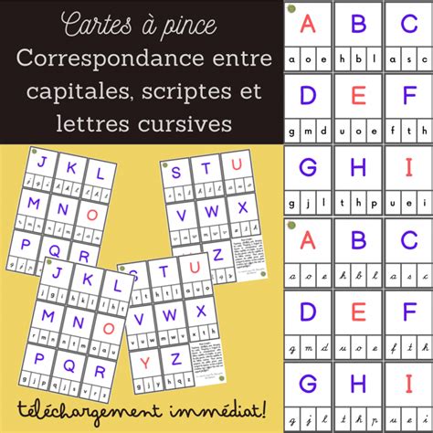 Cartes Lettres Capitales Scriptes Et Cursives