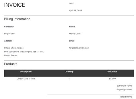 invoice pdf template formidable forms
