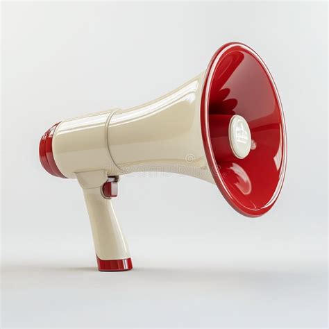 The Iconic Symbol Of Public Communication A Red Megaphone Is Used For Amplifying Voice And