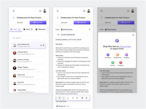 Customergo Ui Kit Crm Dashboard Email Management Flow By Robbi Darwis For Flow Forge On Dribbble