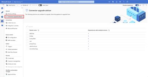 Azure Data Factory 和 Azure Synapse Analytics 中的連接器升級建議程式 Azure Data