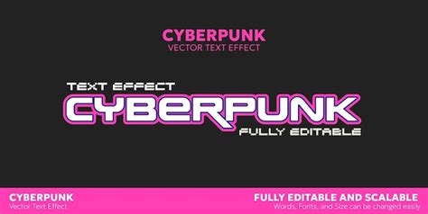 Premium Vector Free Cyberpunk Editable Text
