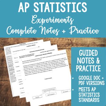 AP Statistics Experiments Guided Notes Practice Bundle PDF Digital