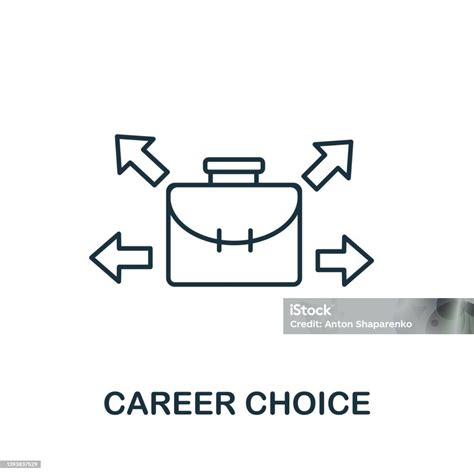 커리어 초이스 아이콘입니다 생산성 아이콘 컬렉션의 선 스타일 기호입니다 로고 인포 그래픽 Ux 및 Ui를위한 커리어 초이스 창조적 인 요소 개념에 대한 스톡 벡터 아트 및