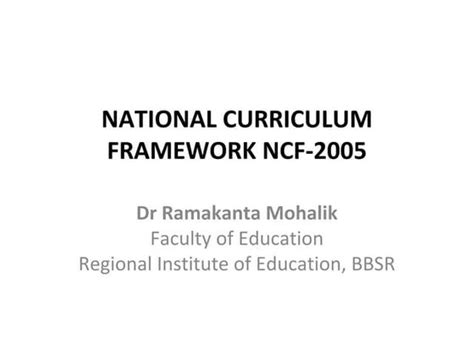 Ncf 2023 National Curriculum Framework 2023 Ppt