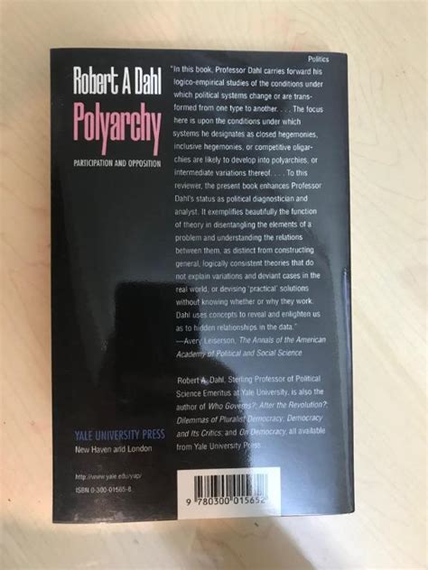 Robert Dahl Polyarchy Participation And Opposition Hobbies And Toys