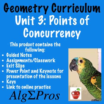 Geometry Unit Lesson Points Of Concurrency TPT