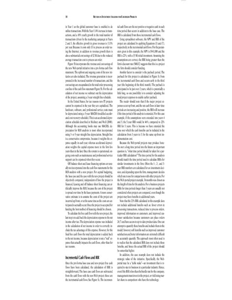 Return On Investment Analysis For E Business Projects Free Download